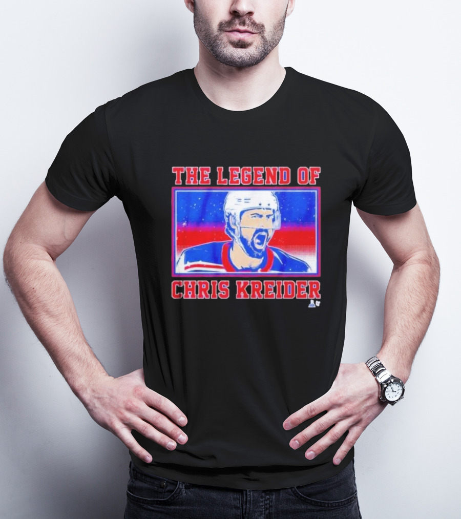The Legend Of Chris Kreider Hockey Icon Burst T-Shirt
