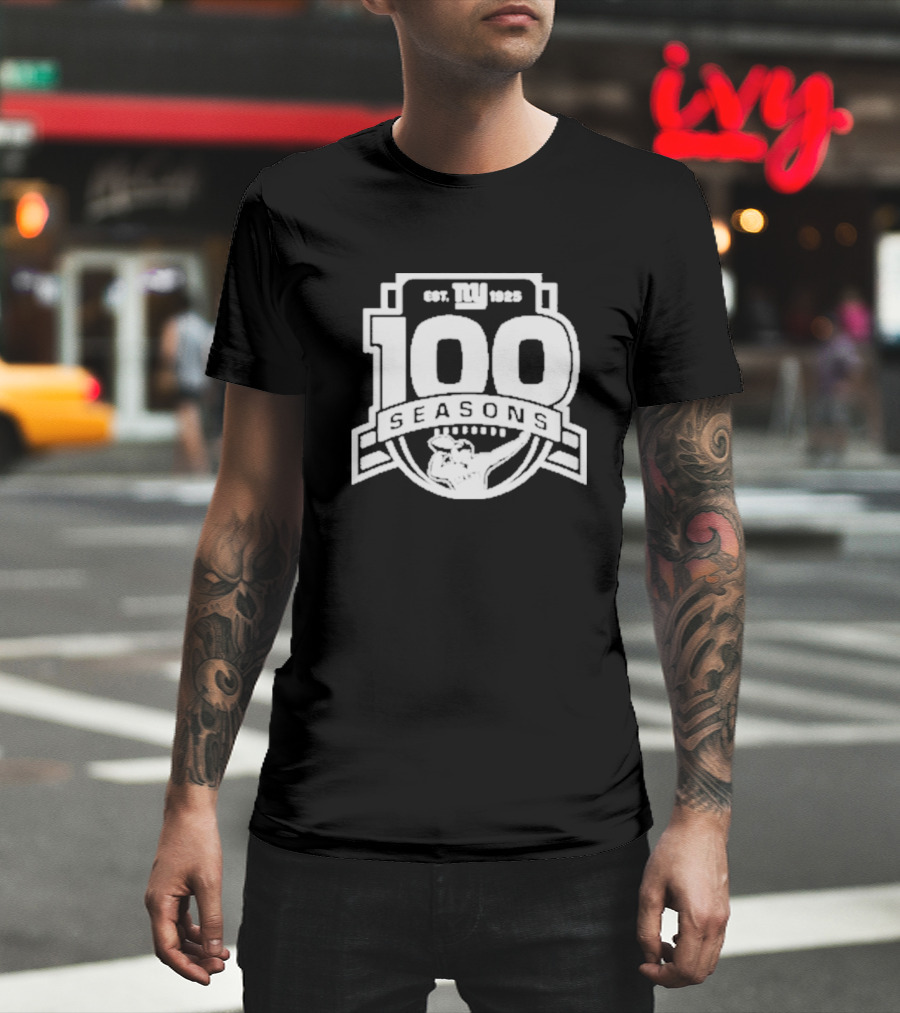 New York Giants Est. 1925 100 Seasons Starter Black T-Shirt