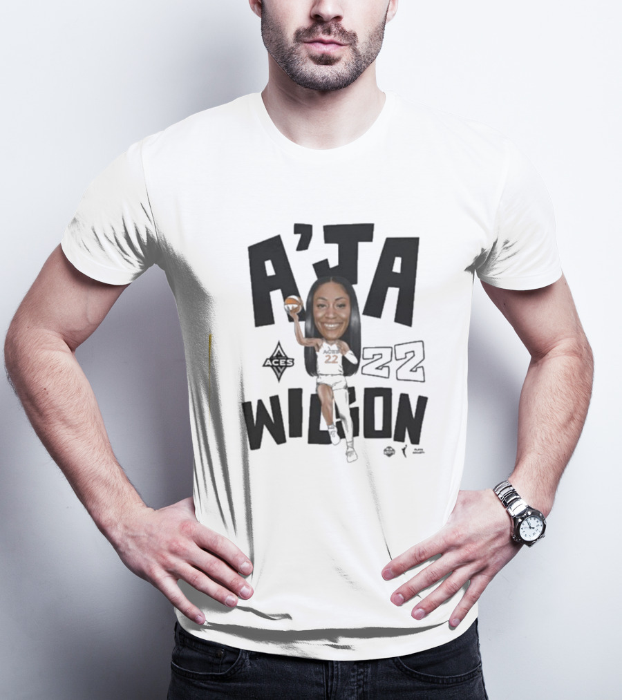 A'ja Wilson 22 Aces Playa Society T-Shirt