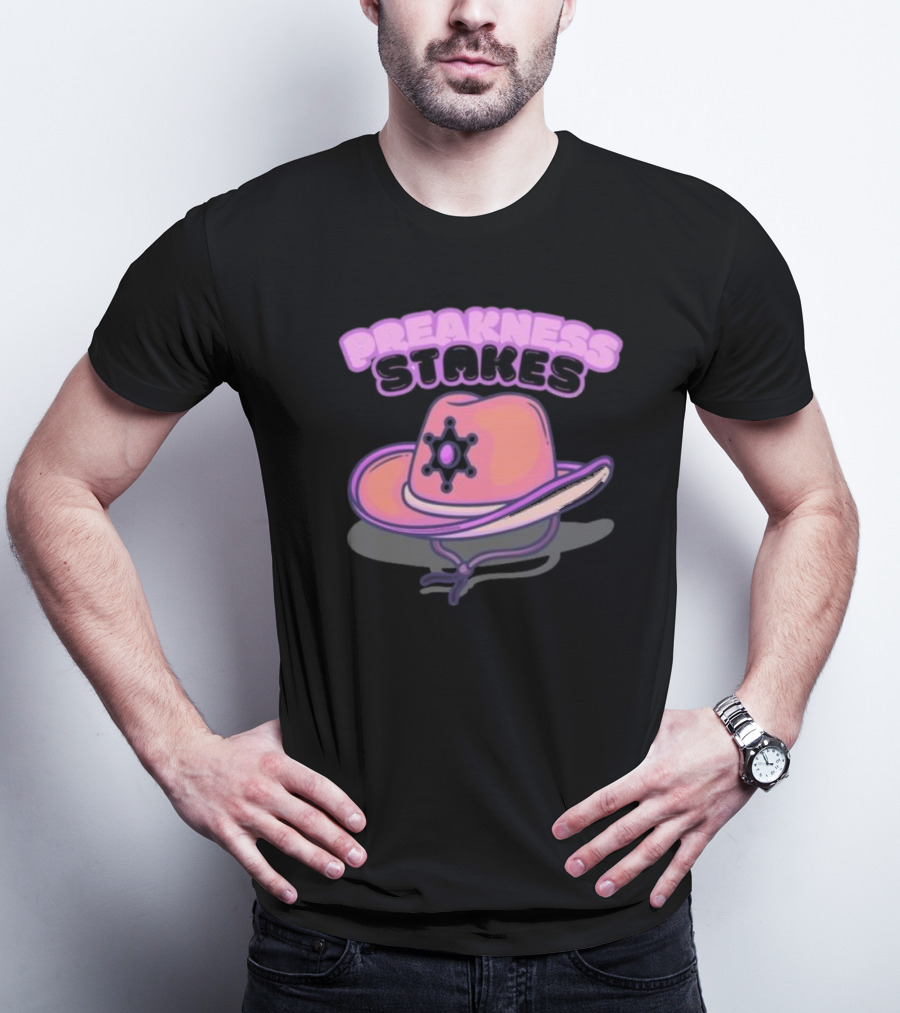 Preakness Stakes Cowboy Hat With Badge T-Shirt