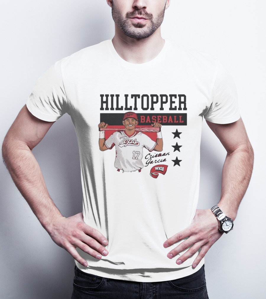 Hilltopper Baseball Tops 17 WKU Cristian Garcia T-Shirt