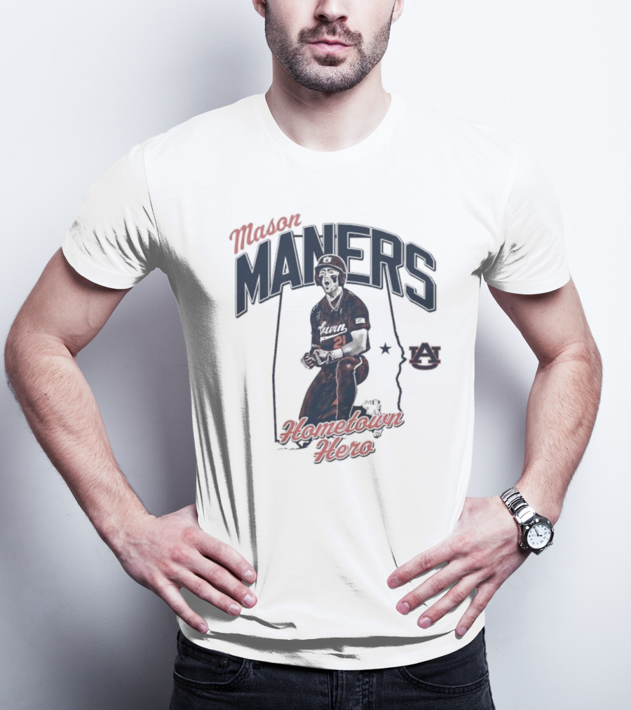 Mason Maners Hometown Hero Auburn 21 Baseball Legend T-Shirt