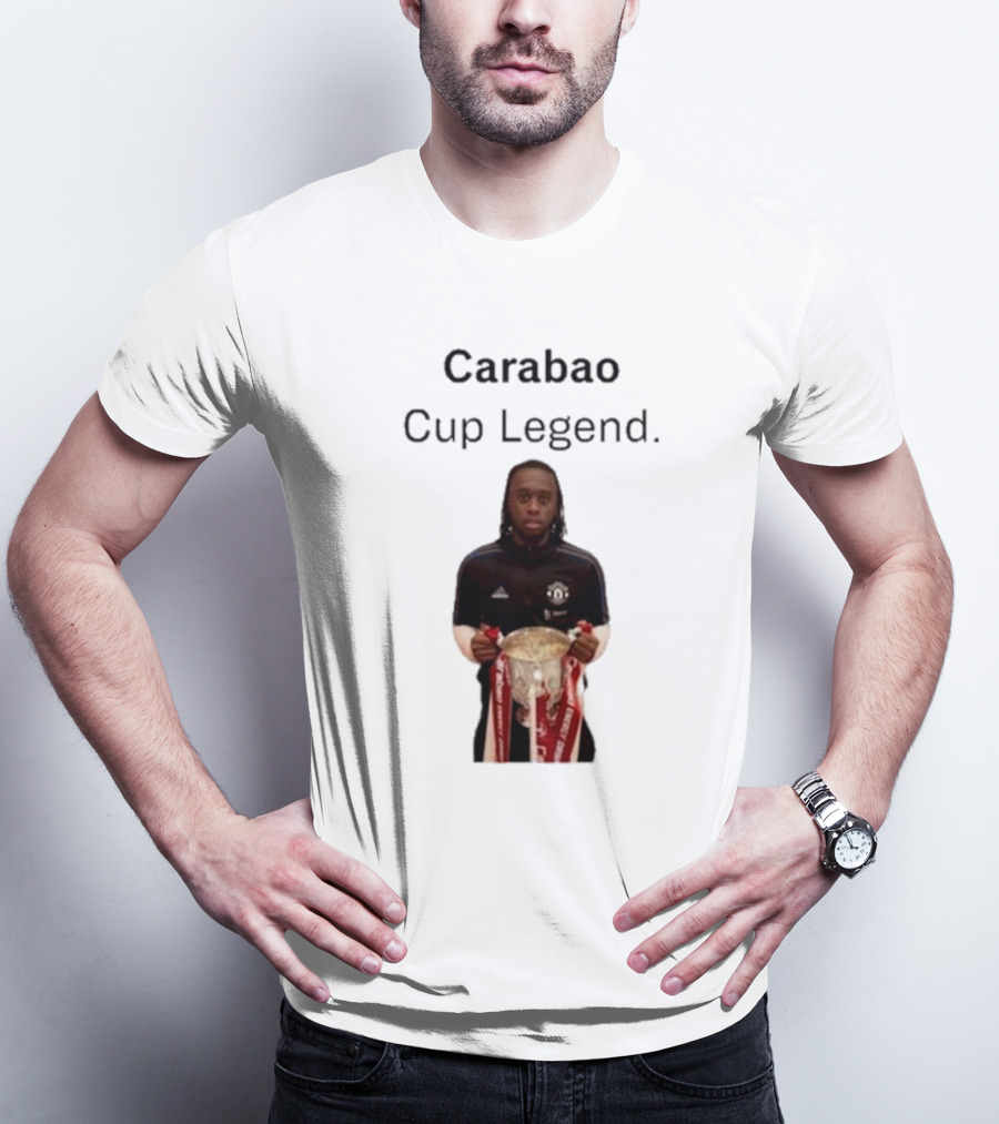 Carabao Cup Legend Football Icon Holding Trophy T-Shirt