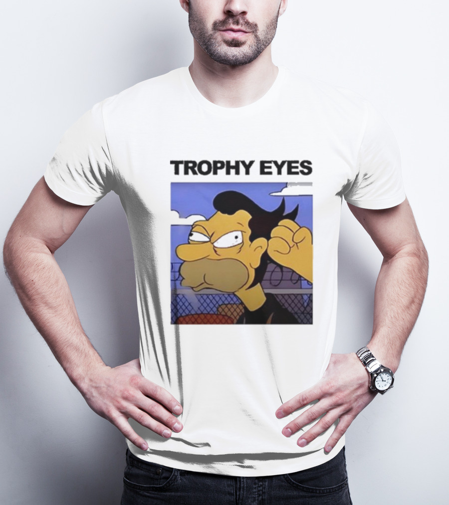 Trophy Eyes Angry Lenny Fence Background T-Shirt