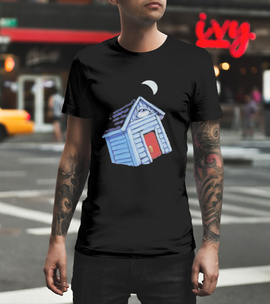 Turmoil Tinfoil Moon Eye House With Red Door T-Shirt