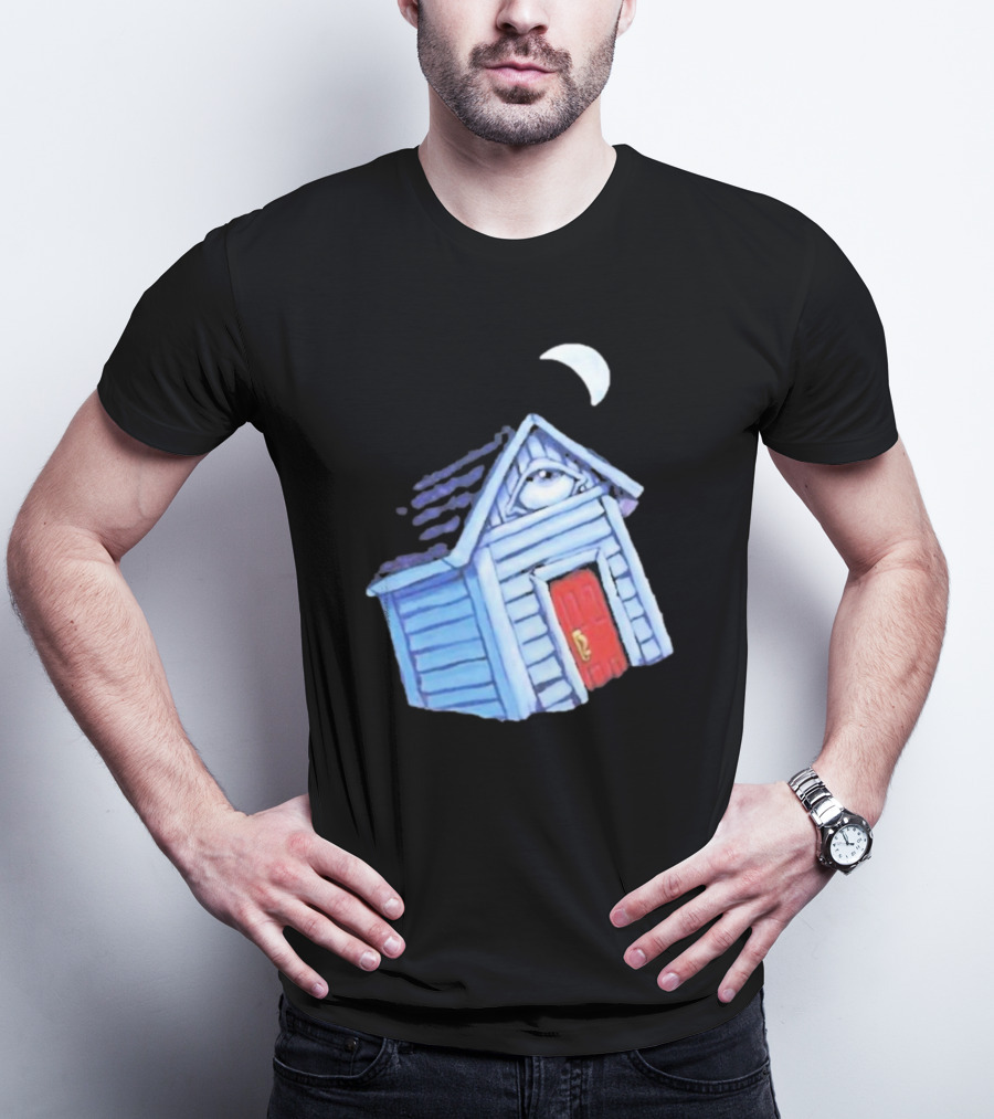 Turmoil Tinfoil Moon Eye House With Red Door T-Shirt