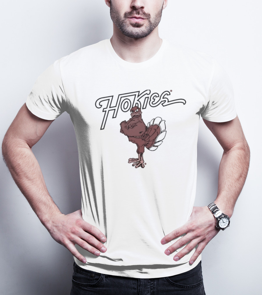 Virginia Tech Hokies Orange Hokie Bird T-Shirt
