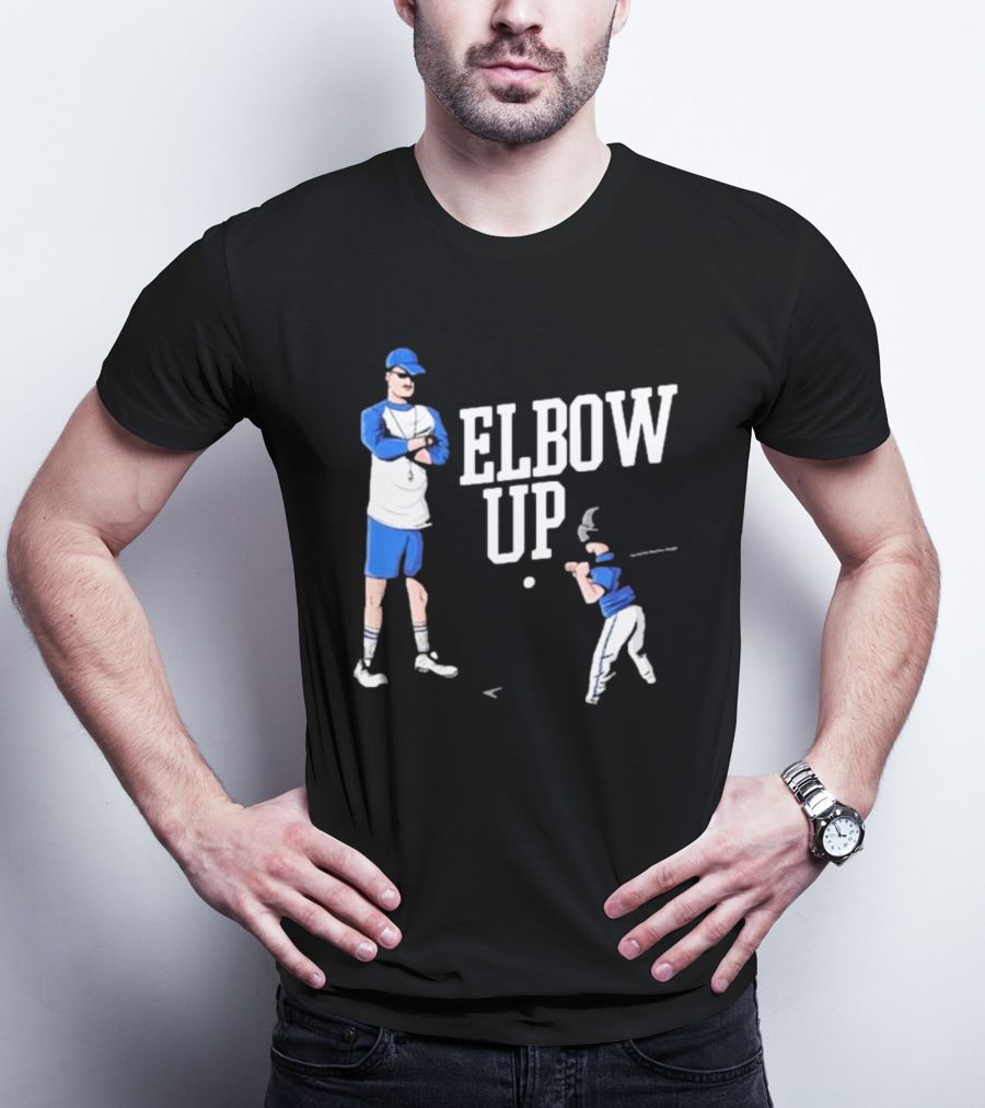 Middleclassfancy Baseball Coach Elbow Up T-Shirt