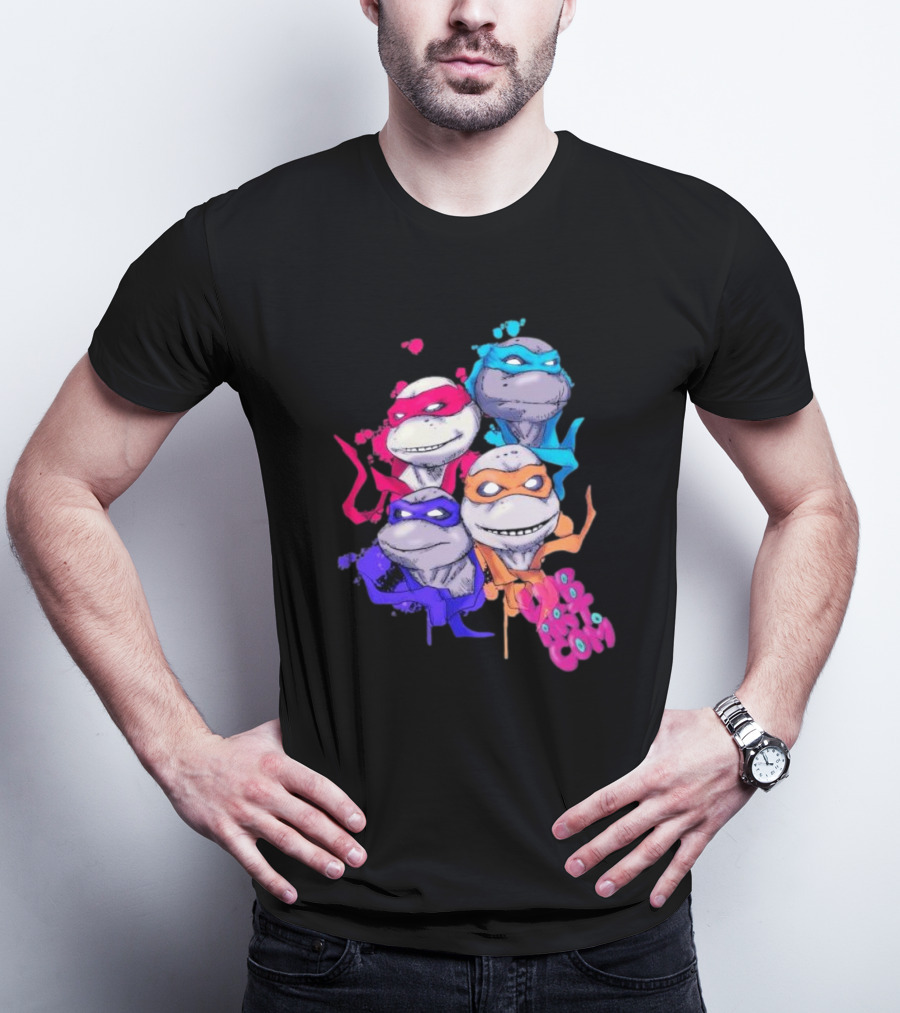 Neon TMNT Characters Pop T-Shirt