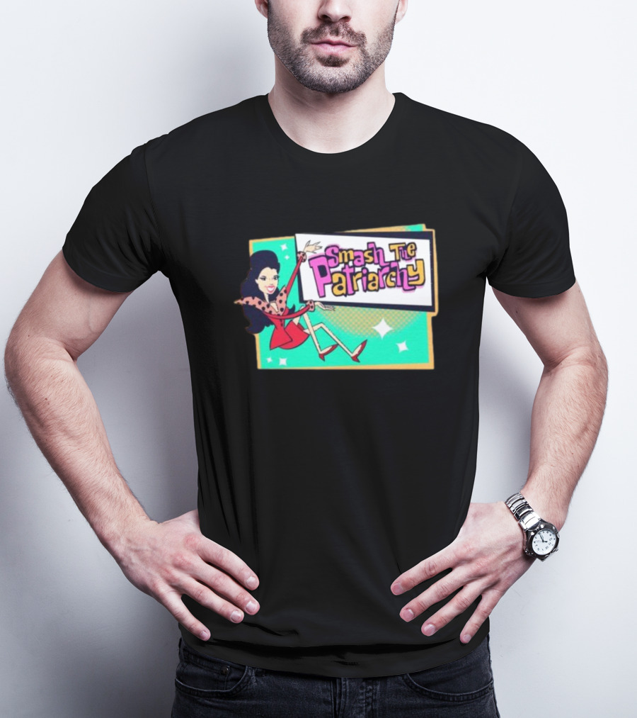 Smash The Patriarchy Retro Comic Style Woman Empowerment T-Shirt