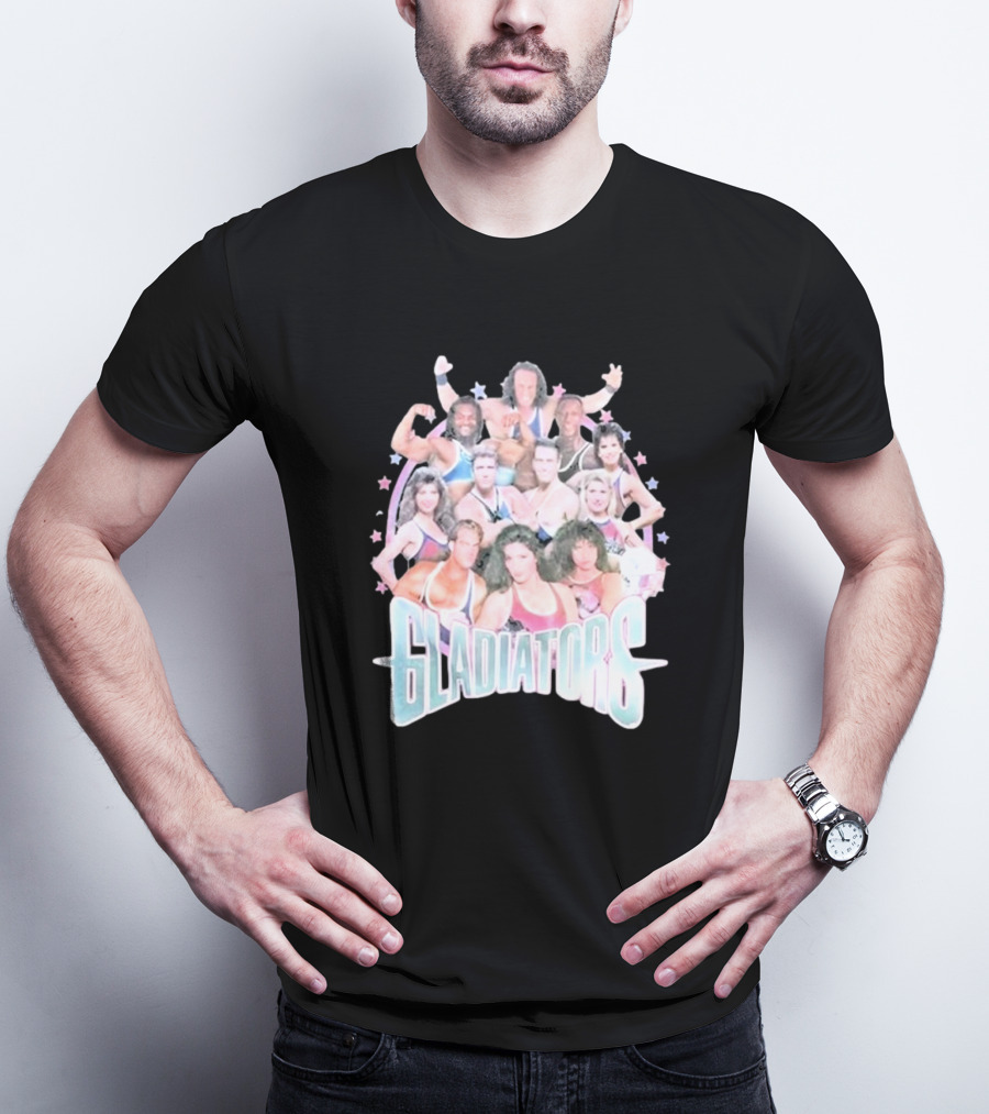 Gladiators Retro TV Show Cast Montage T-Shirt