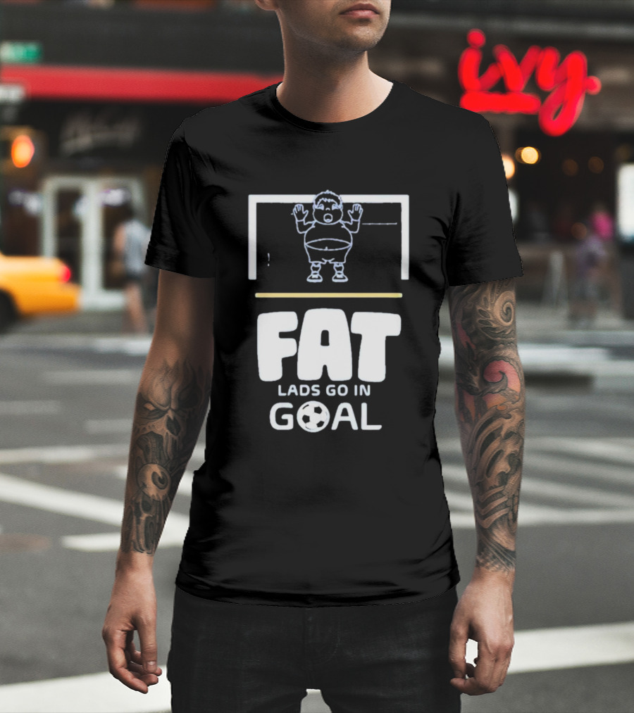 Fat Lads Go In Goal FLGIG Football T-Shirt