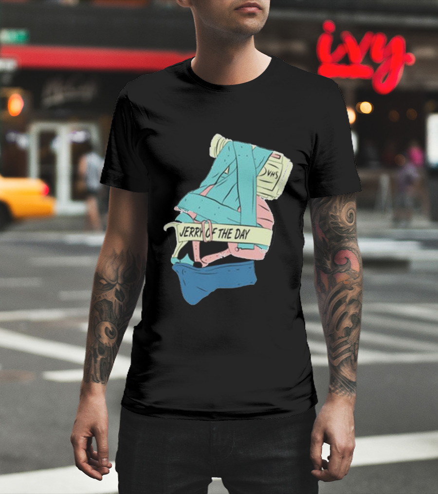 Jerry Of The Day VHS Straps Multicolor Gear T-Shirt