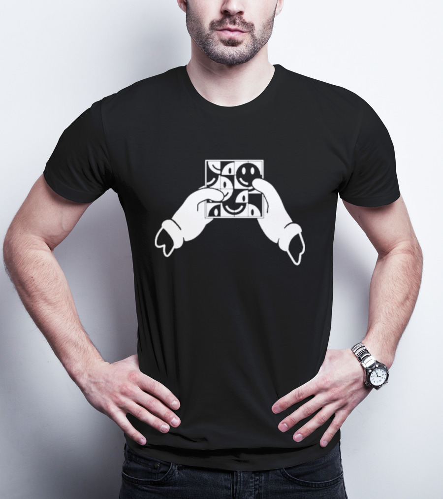 G Jones Paths Hand Smiley Block T-Shirt