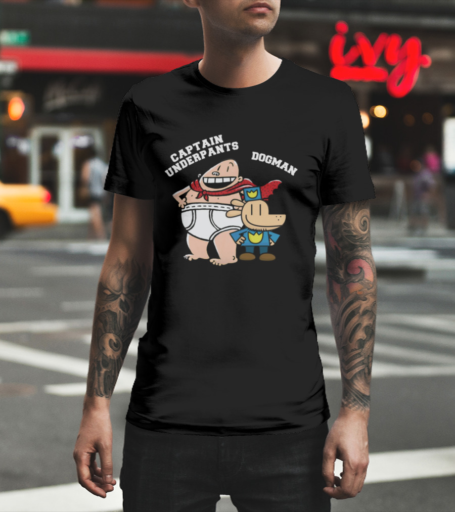 Captain Underpants And Dogman Fun Characters Duo T-Shirt