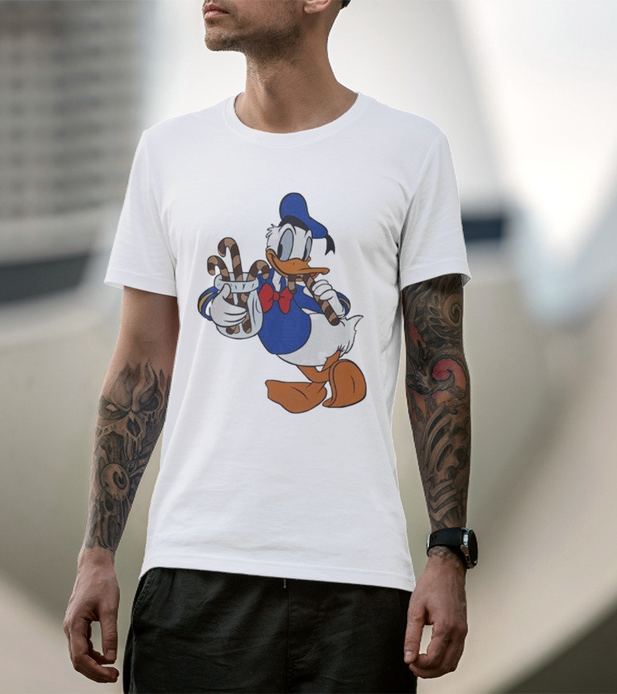 Donald Duck Festive Candy Canes T-Shirt