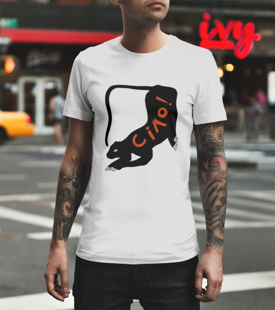 Elena Fiorenza Gatti Ciao Black Cat T-Shirt