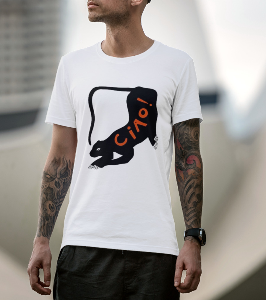 Elena Fiorenza Gatti Ciao Black Cat T-Shirt