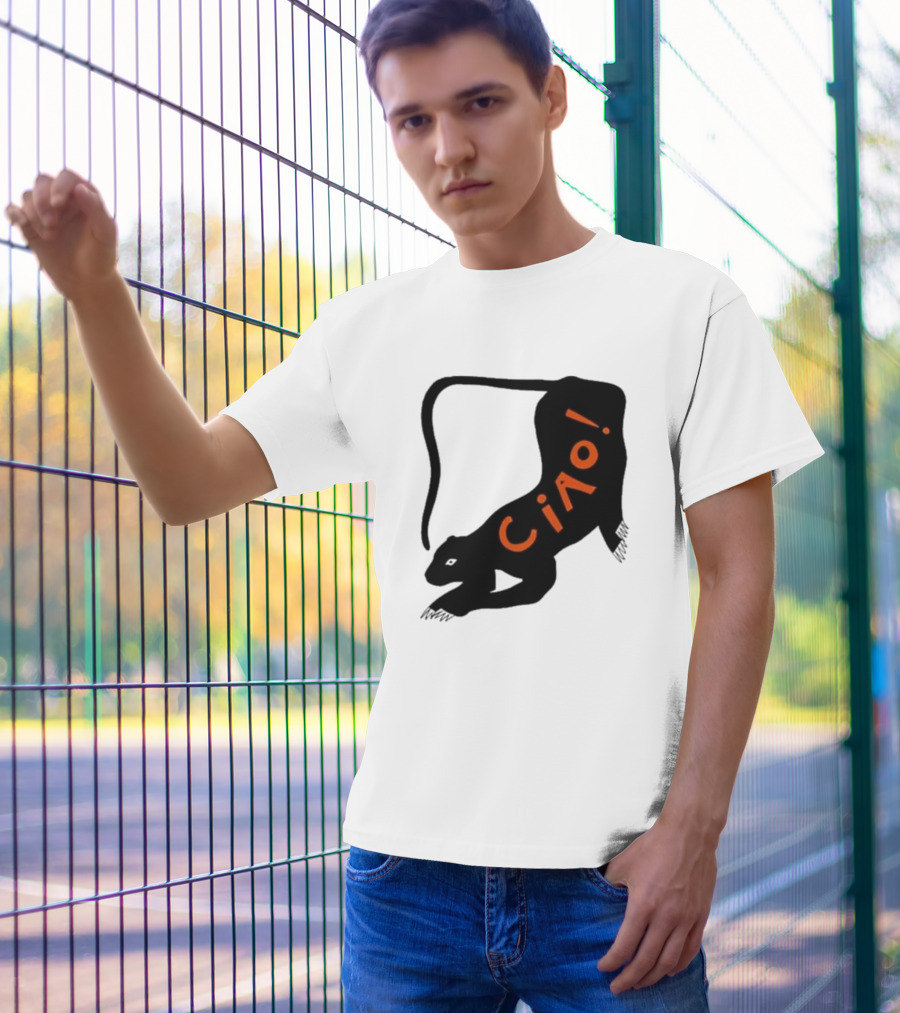 Elena Fiorenza Gatti Ciao Black Cat T-Shirt