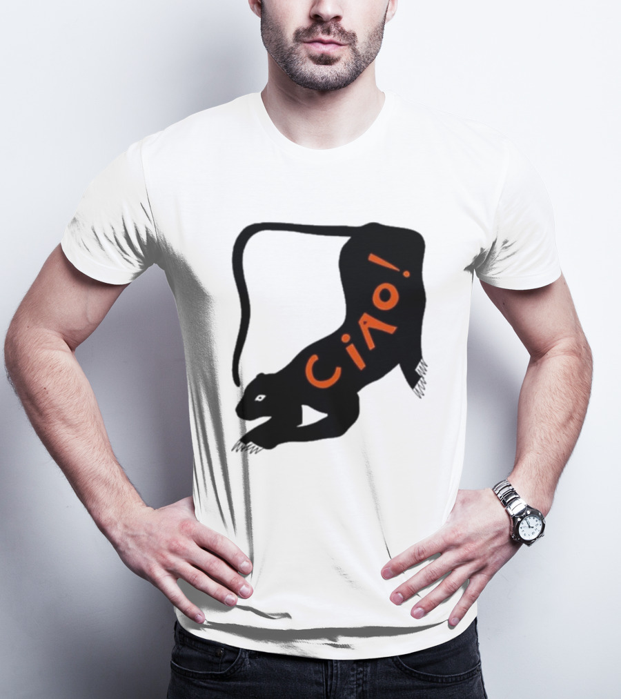 Elena Fiorenza Gatti Ciao Black Cat T-Shirt