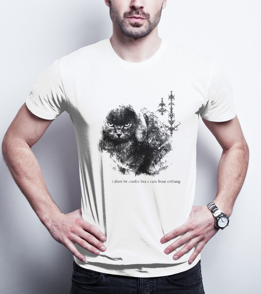 I Don’t Be Cooling Bra I Care About Errthang Cat T-Shirt