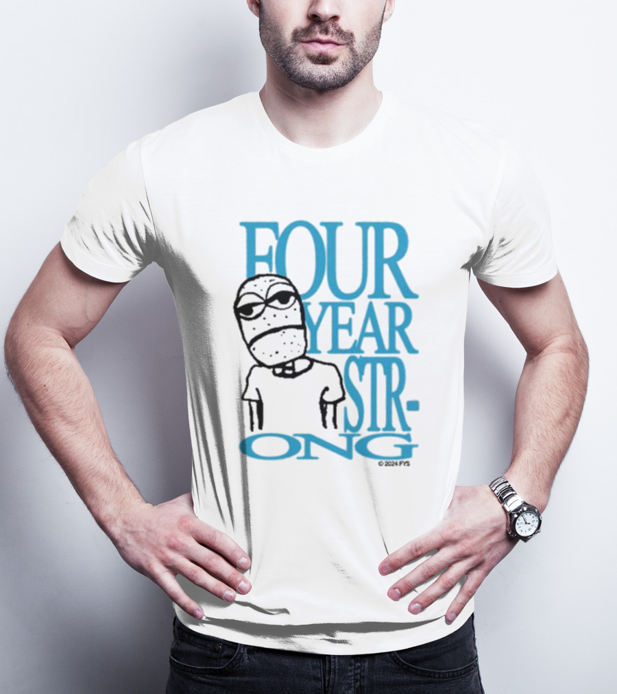 FOUR YEAR STRONG Band Logo With Masked Character T-Shirt