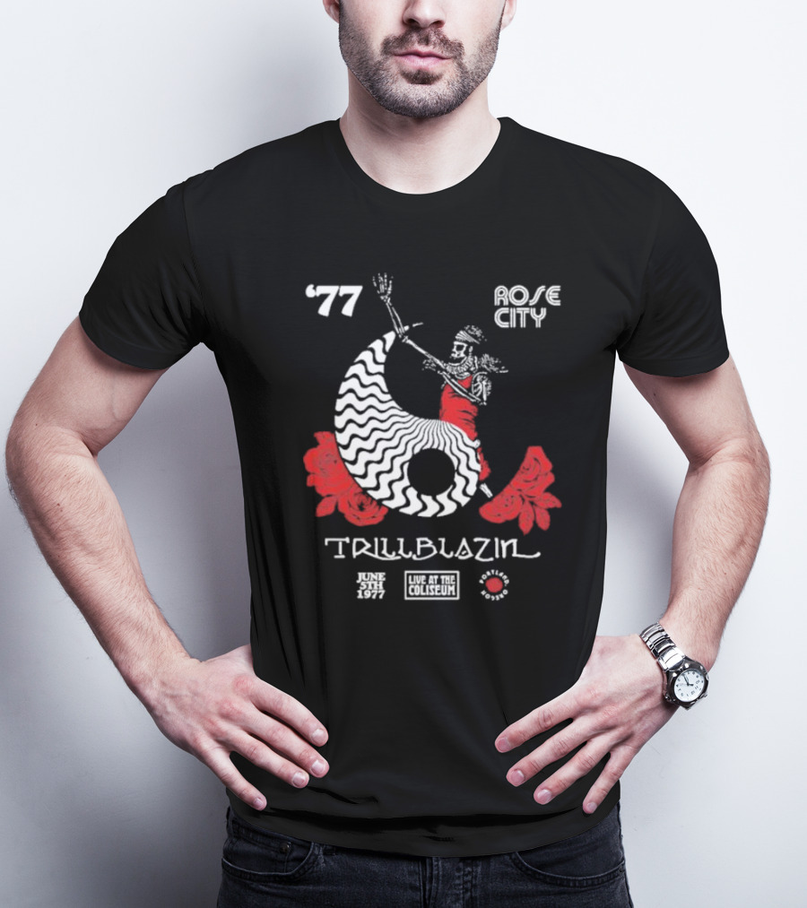 June 5th 1977 Rose City Trillblazin Live At The Coliseum Portland Oregon T-Shirt