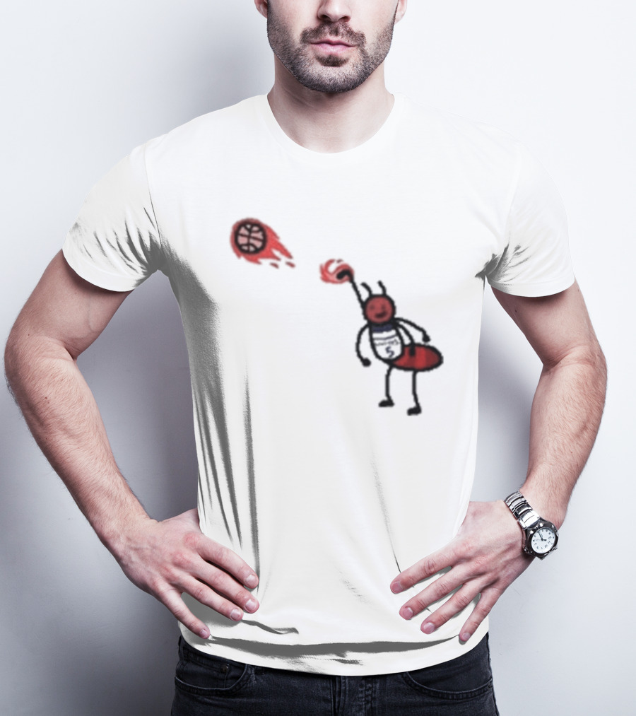 Paint Fire Ant Playing Basketball T-Shirt