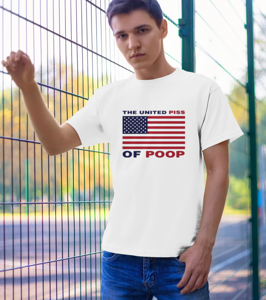 The United Piss Of Poop USA Flag Satire T-Shirt