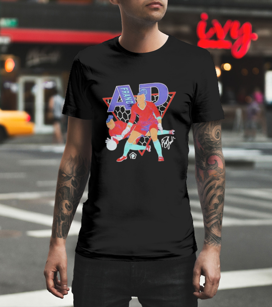 AD Franch Goalkeeper Caricature Signature Soccer T-Shirt