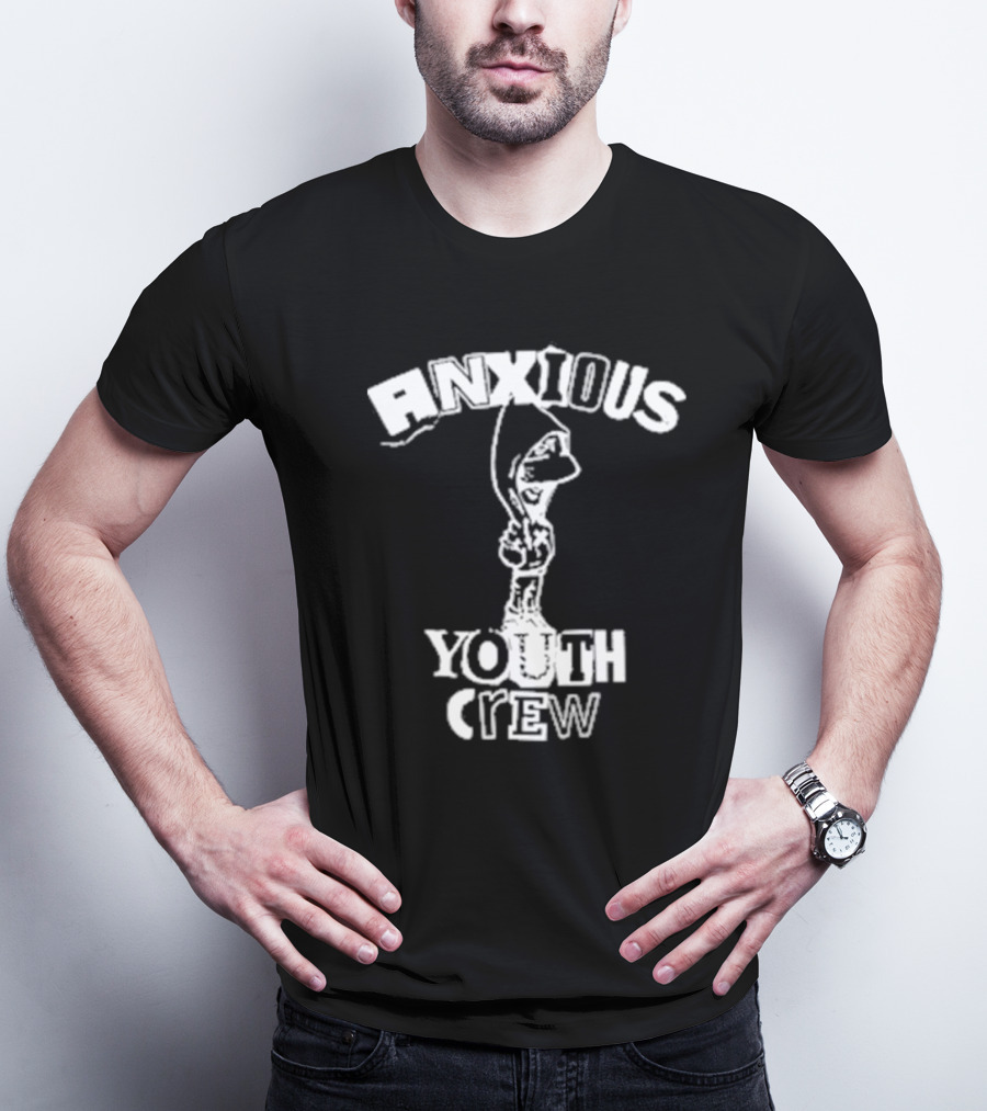 Anxious Youth Crew Hoodie Skateboarder T-Shirt