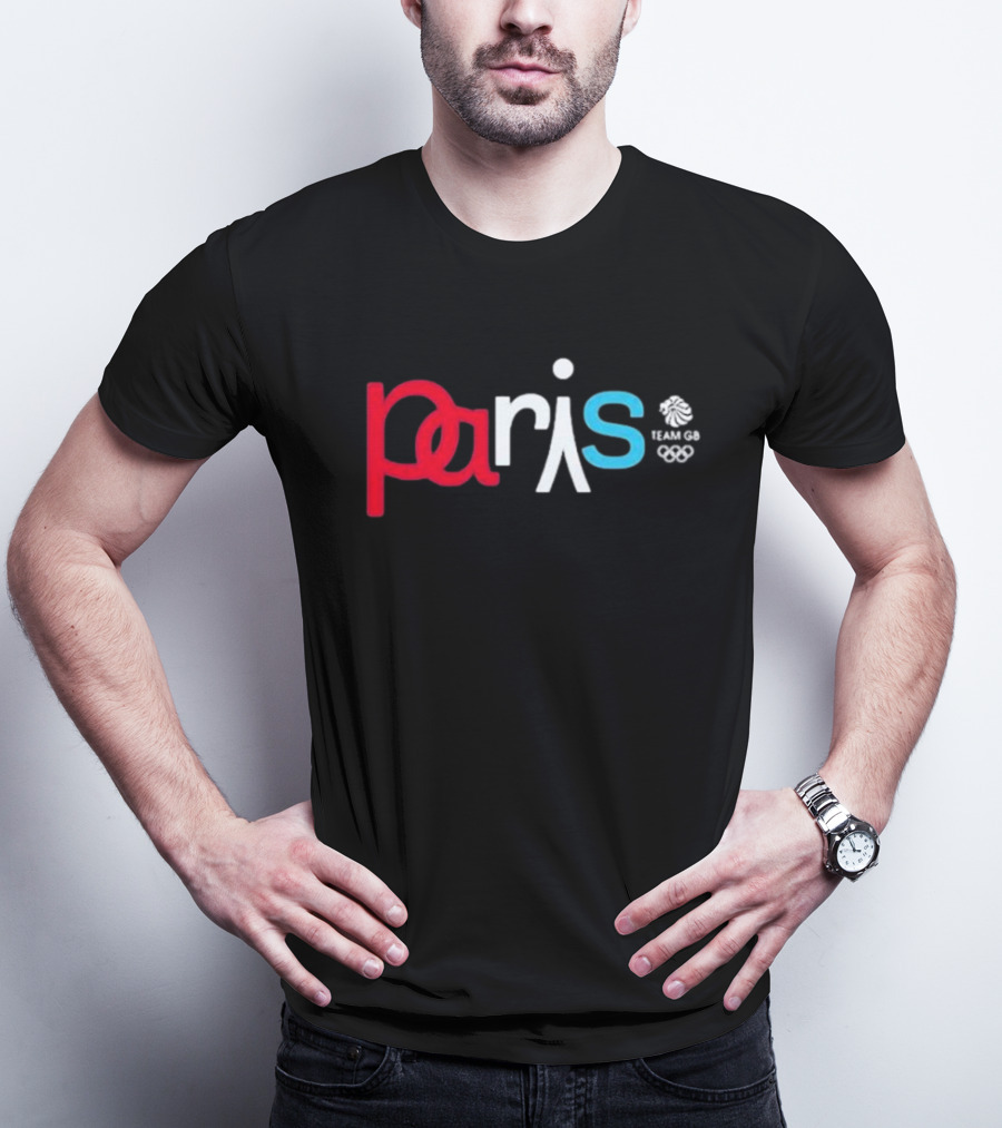 Paris Team GB Eiffel Olympic Rings T-Shirt