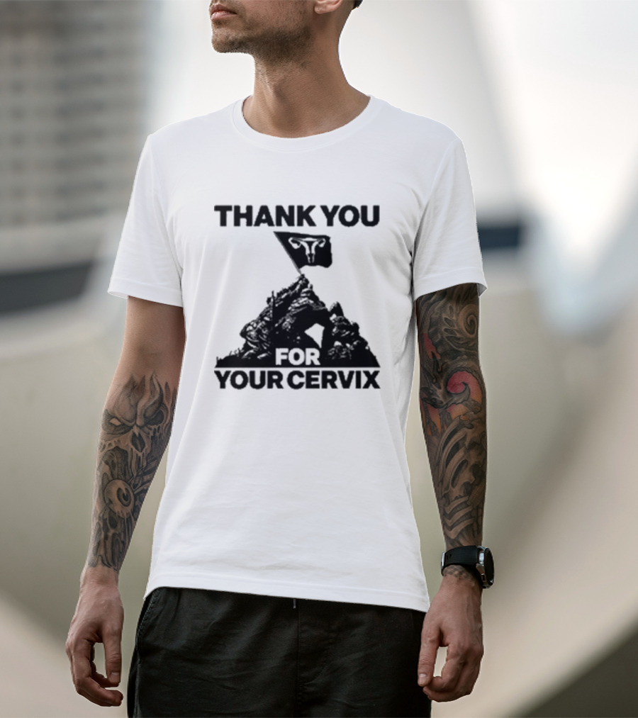 Thank You For Your Cervix Iconic Flag T-Shirt