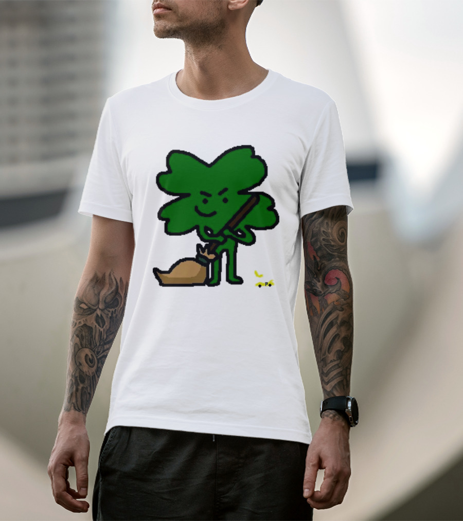 The Celtics Sweep The Pacers NBA Paint Shamrock Holding Broom T-Shirt