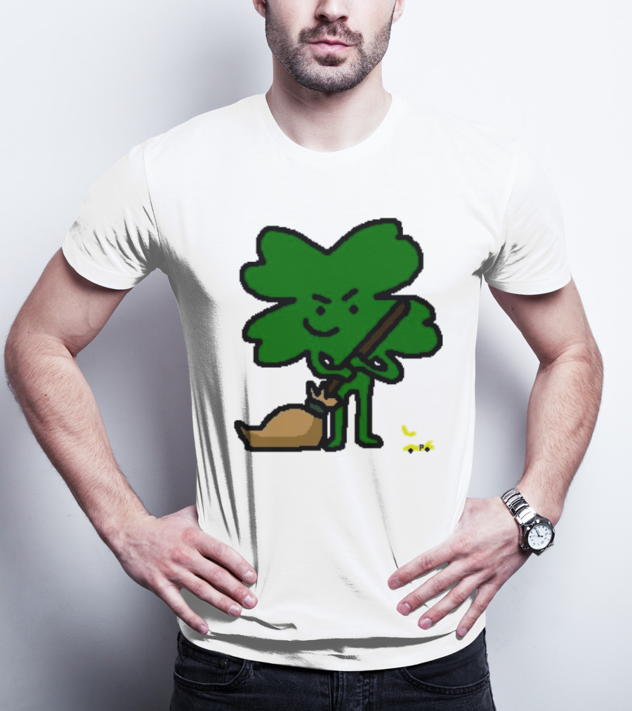 The Celtics Sweep The Pacers NBA Paint Shamrock Holding Broom T-Shirt