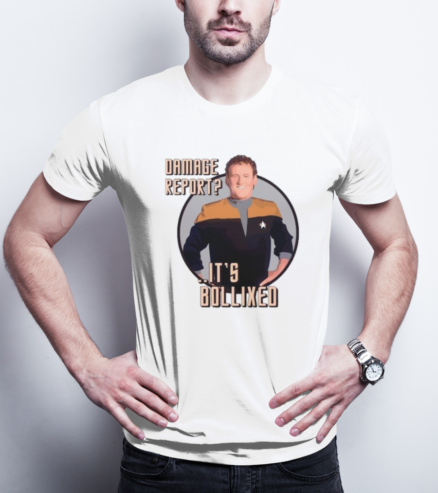 Damage Report It’s Bollixed Star Trek Inspired Character With Uniform T-Shirt