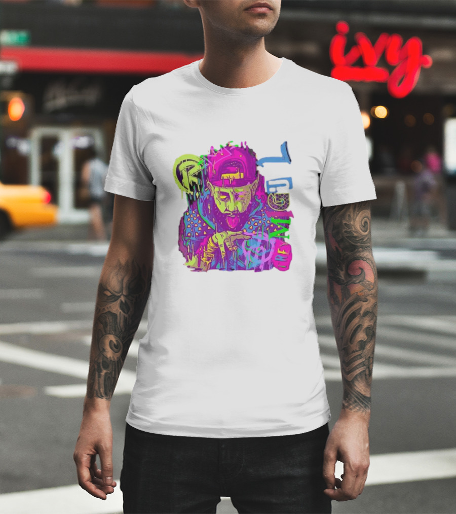 Trey Miguel Neon Drip Purple Paint T-Shirt
