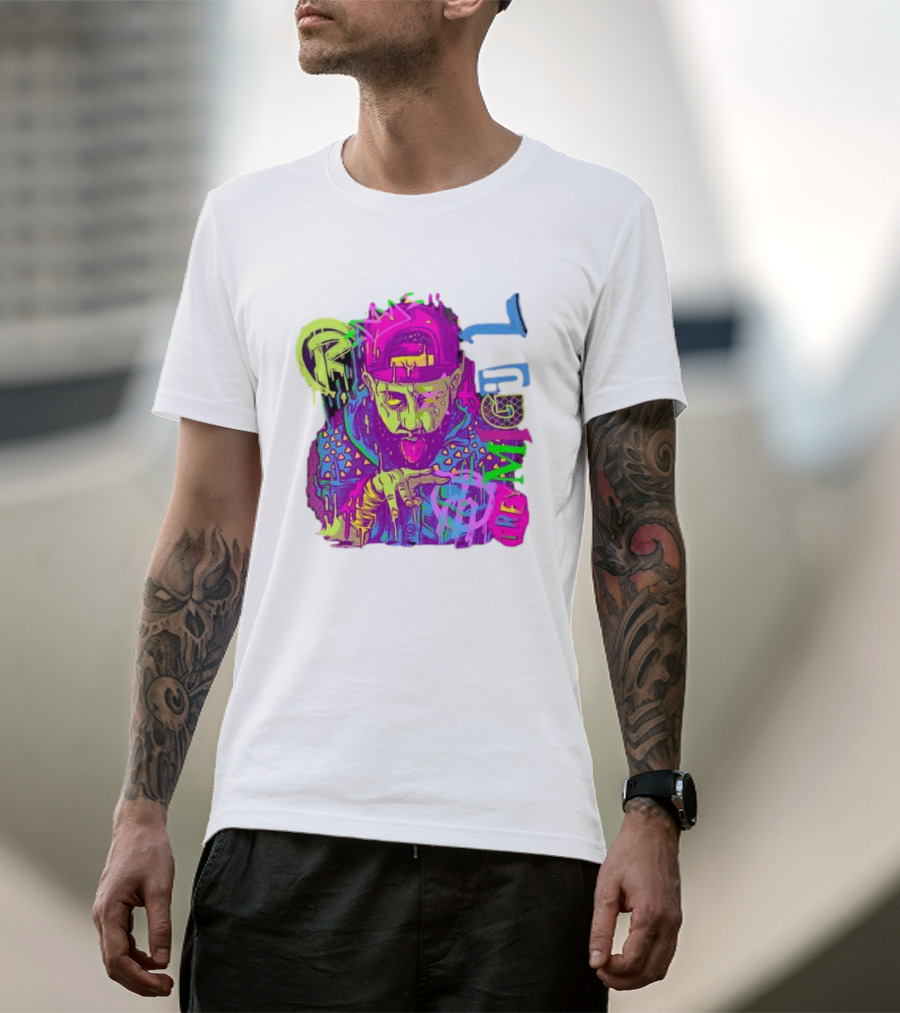 Trey Miguel Neon Drip Purple Paint T-Shirt