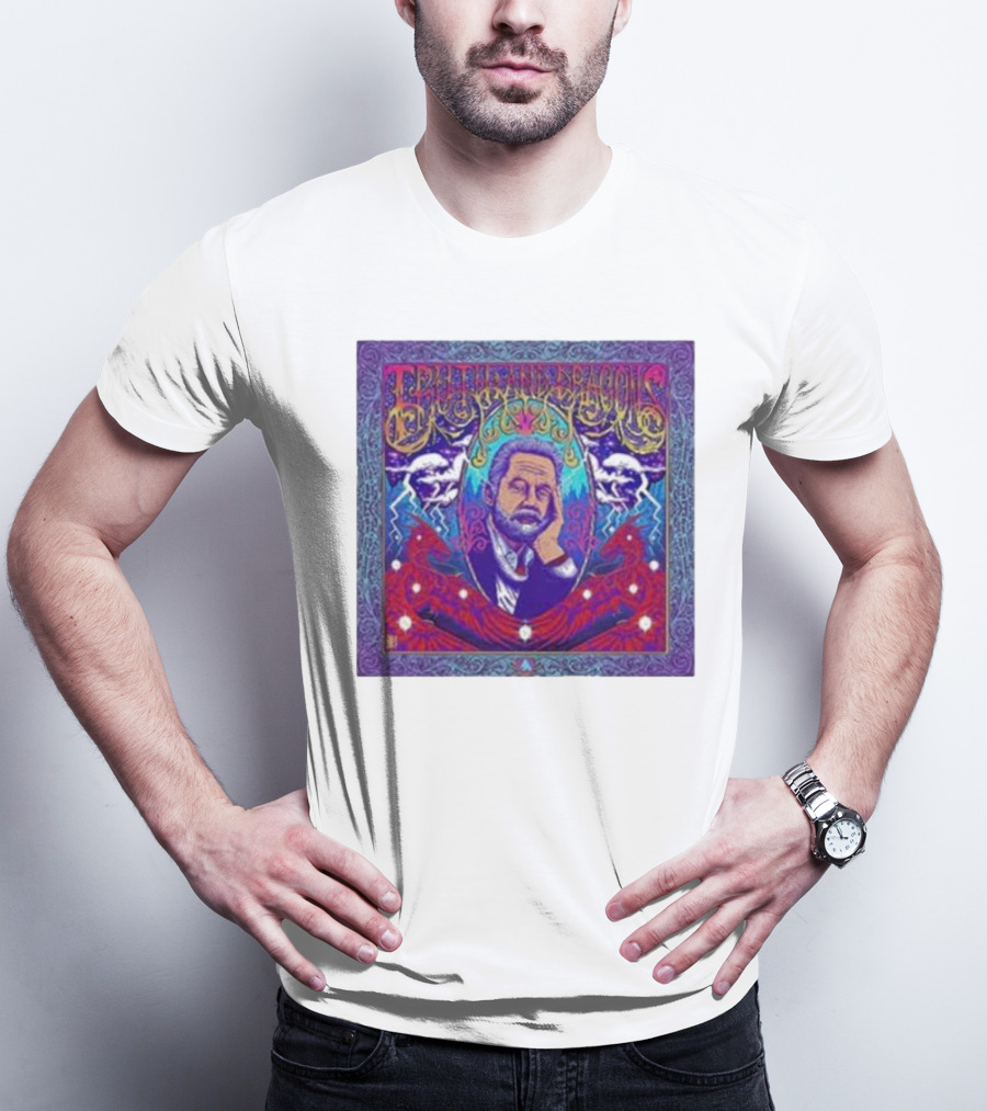 Truth And Dragons Psychedelic Portrait Neon T-Shirt