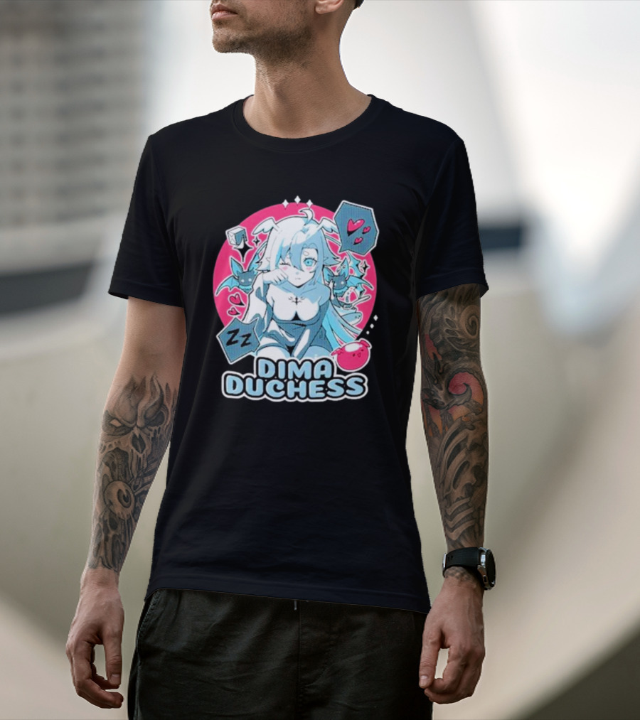 Uwumarket Dimatheduchess Sleepy Soup Dima Duchess Hearts Zzz Bat Wings T-Shirt