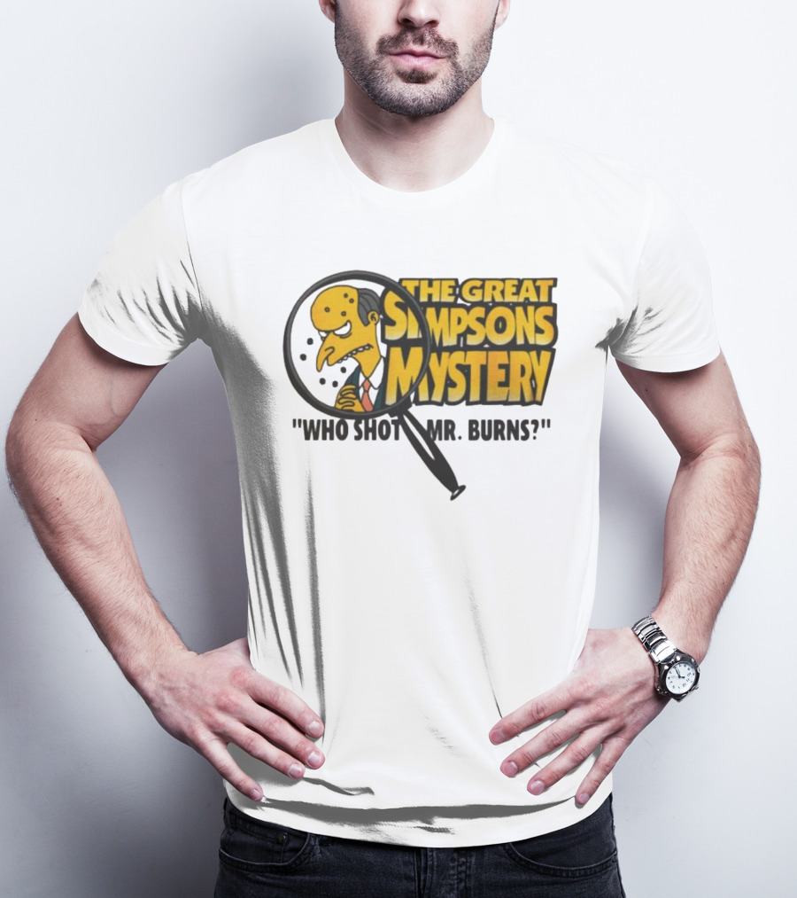 The Great Simpsons Mystery Who Shot Mr. Burns 1995 T-Shirt