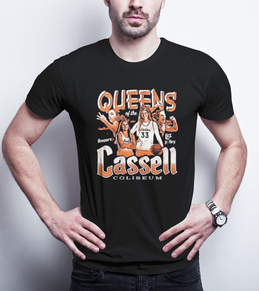Virginia Tech Hokies Liz Kitley Georgia Amoore Queens Of Cassell Coliseum T-Shirt