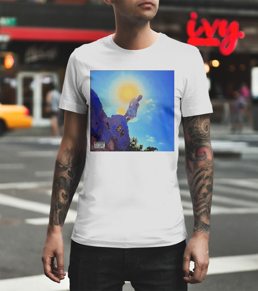 Wagmi Music Images Figure On Cliff With Sun And Clouds Cover T-Shirt