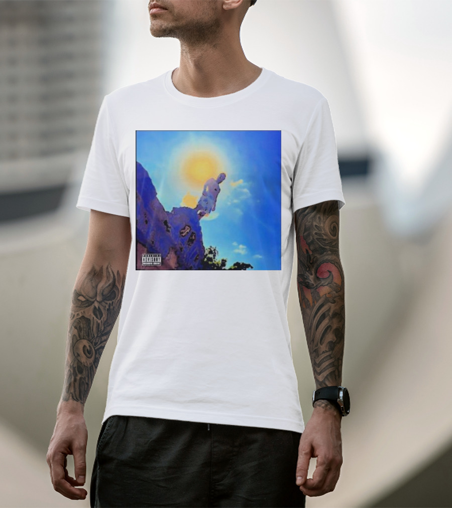 Wagmi Music Images Figure On Cliff With Sun And Clouds Cover T-Shirt