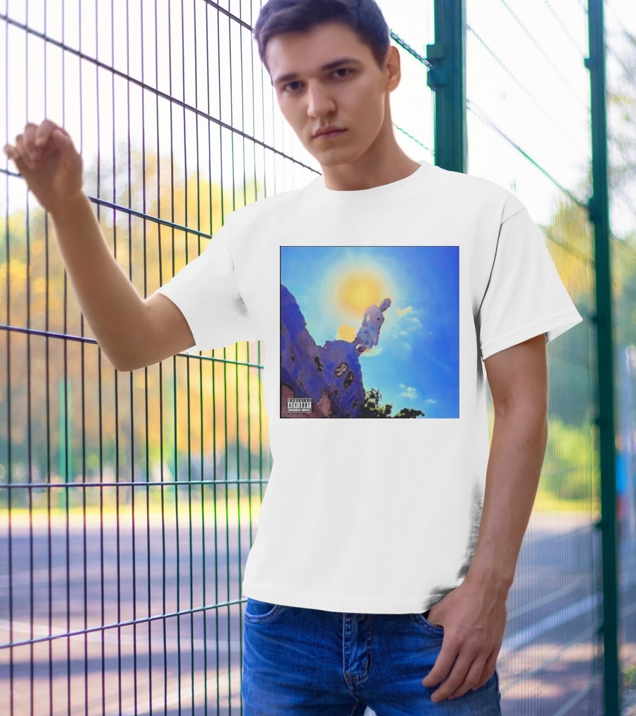 Wagmi Music Images Figure On Cliff With Sun And Clouds Cover T-Shirt