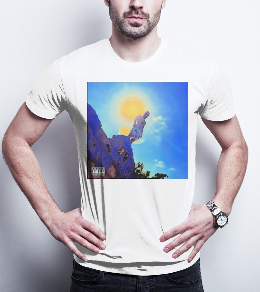 Wagmi Music Images Figure On Cliff With Sun And Clouds Cover T-Shirt