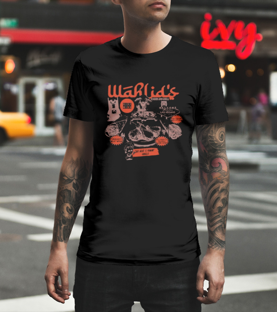 Wahlid's Kabob And Grill Hive Mind Menu Las Vegas Enjoy America’s Meat Wrap T-Shirt