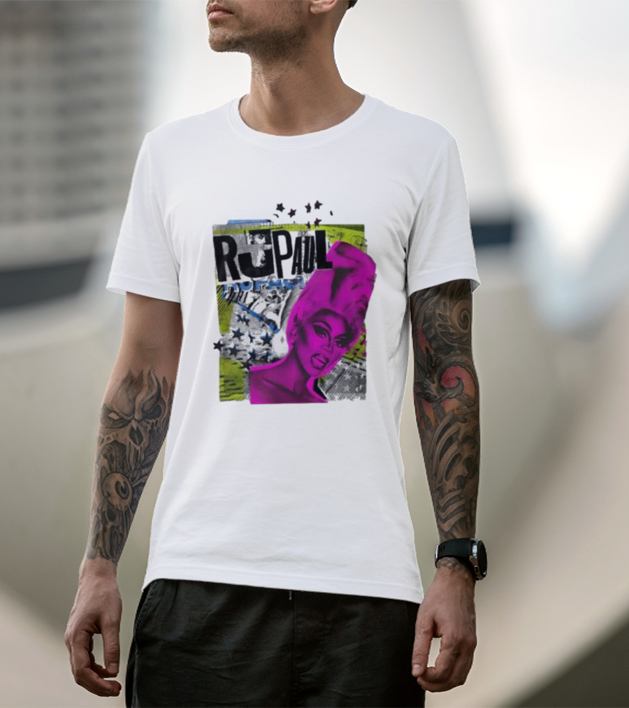 Rupaul Star Power Glam Pop Art Collage T-Shirt