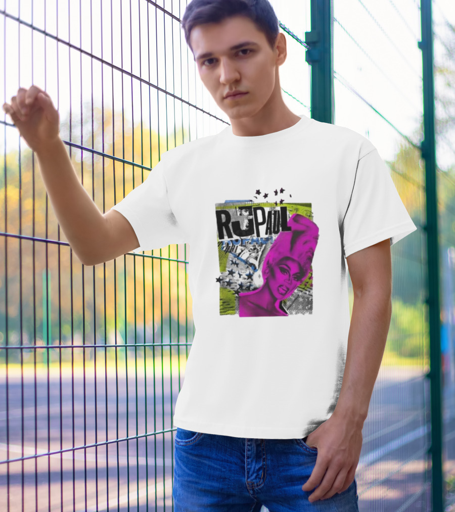Rupaul Star Power Glam Pop Art Collage T-Shirt