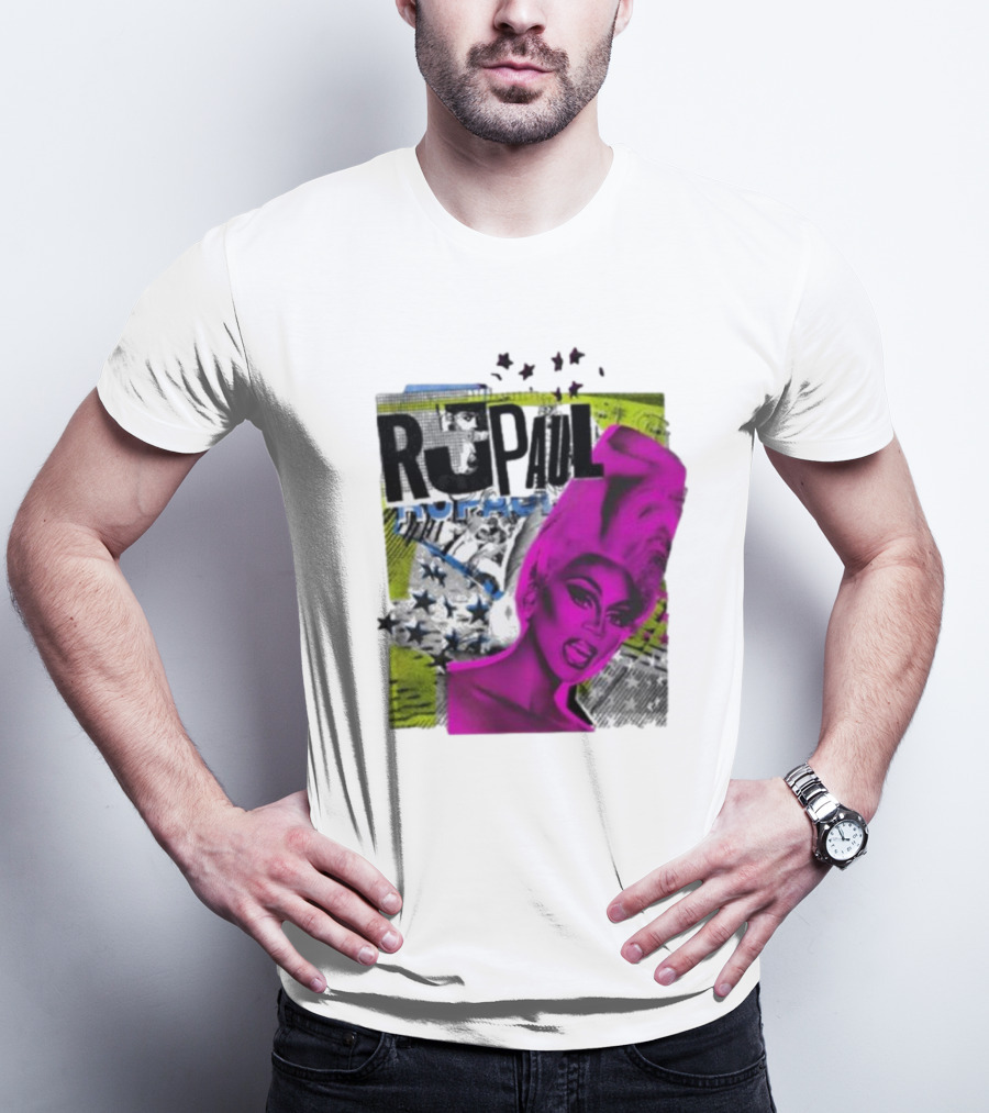 Rupaul Star Power Glam Pop Art Collage T-Shirt